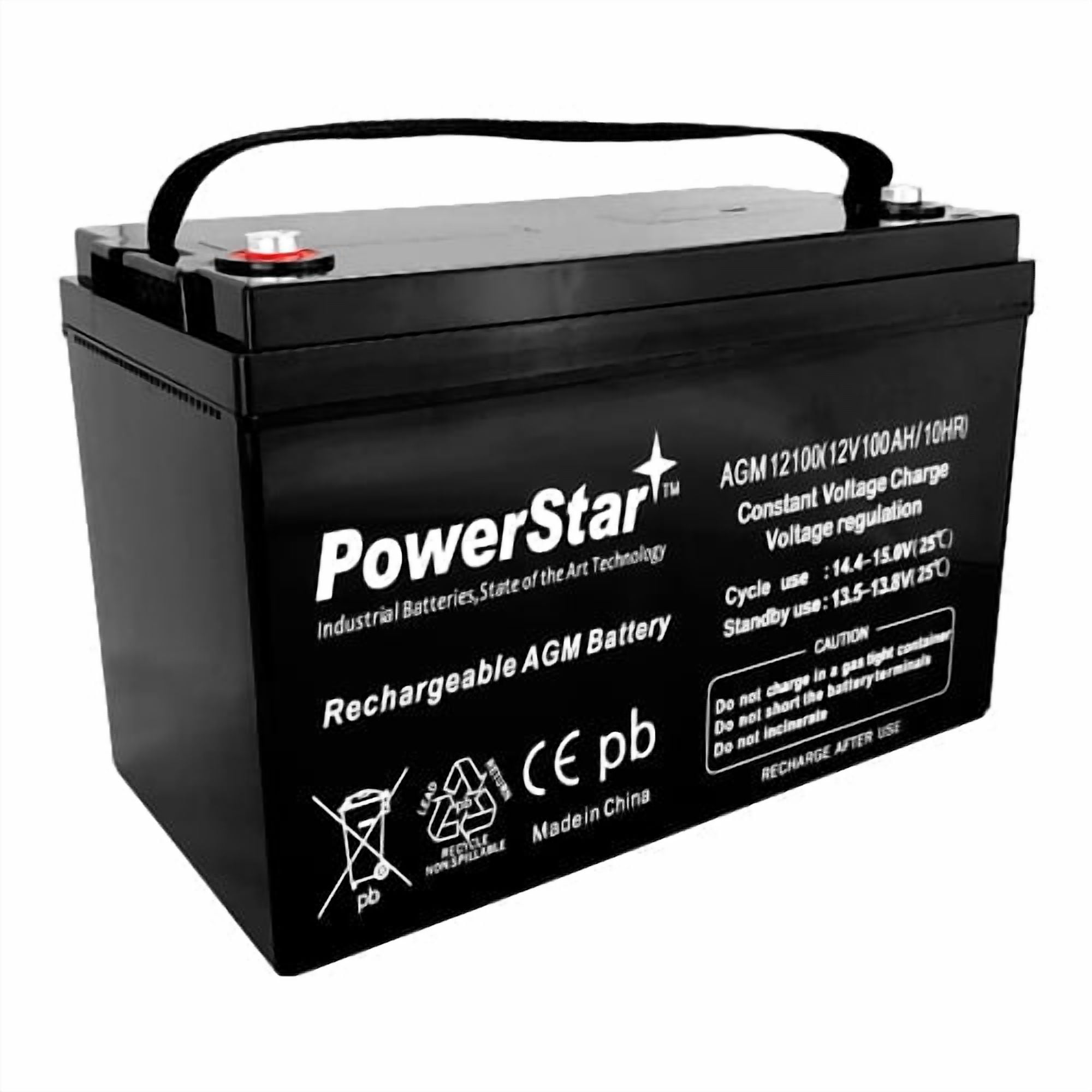 PowerStar 12V 100AH AGM SLA Battery replaces Interstate SLA1185 ...