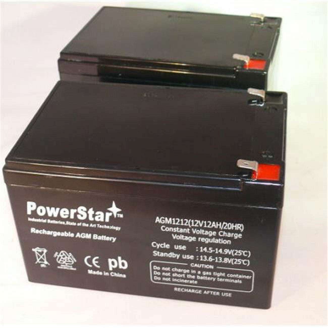 PowerStar 12V 12Ah Batteries For Pride Mobility Go Go Scooter - Walmart.com