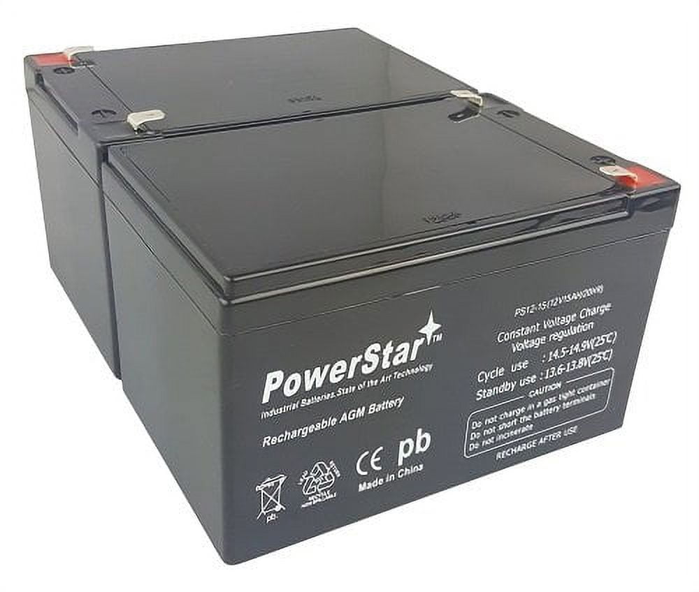 PowerStar 12V 15AH SLA Battery for Razor E500S / MX500 / MX650-2PK ...