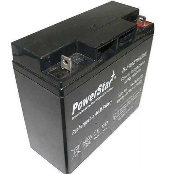 PowerStar PS12-18-120 12V 18Ah Battery Replaces BP17-12 GP12170 ES17-12 ...