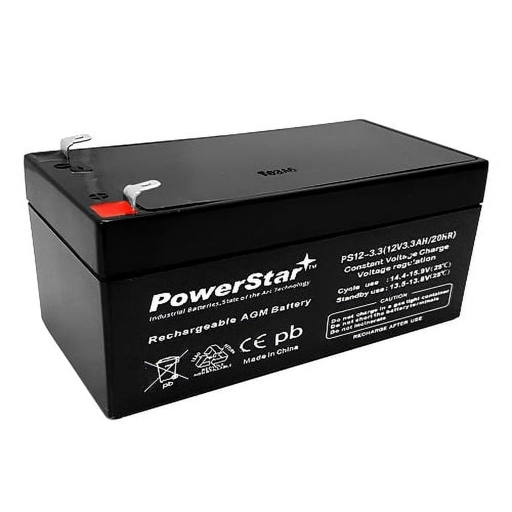 PowerStar 12V 3.3Ah SLA Battery For 3.5Ah BP3-12 BP3.6-12, CF12V2.6 ...