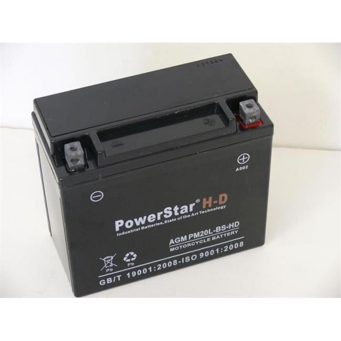 PowerStar 310Cca Ytx20Hl-Bs Battery For Harley-Davidson Fxst Flst ...