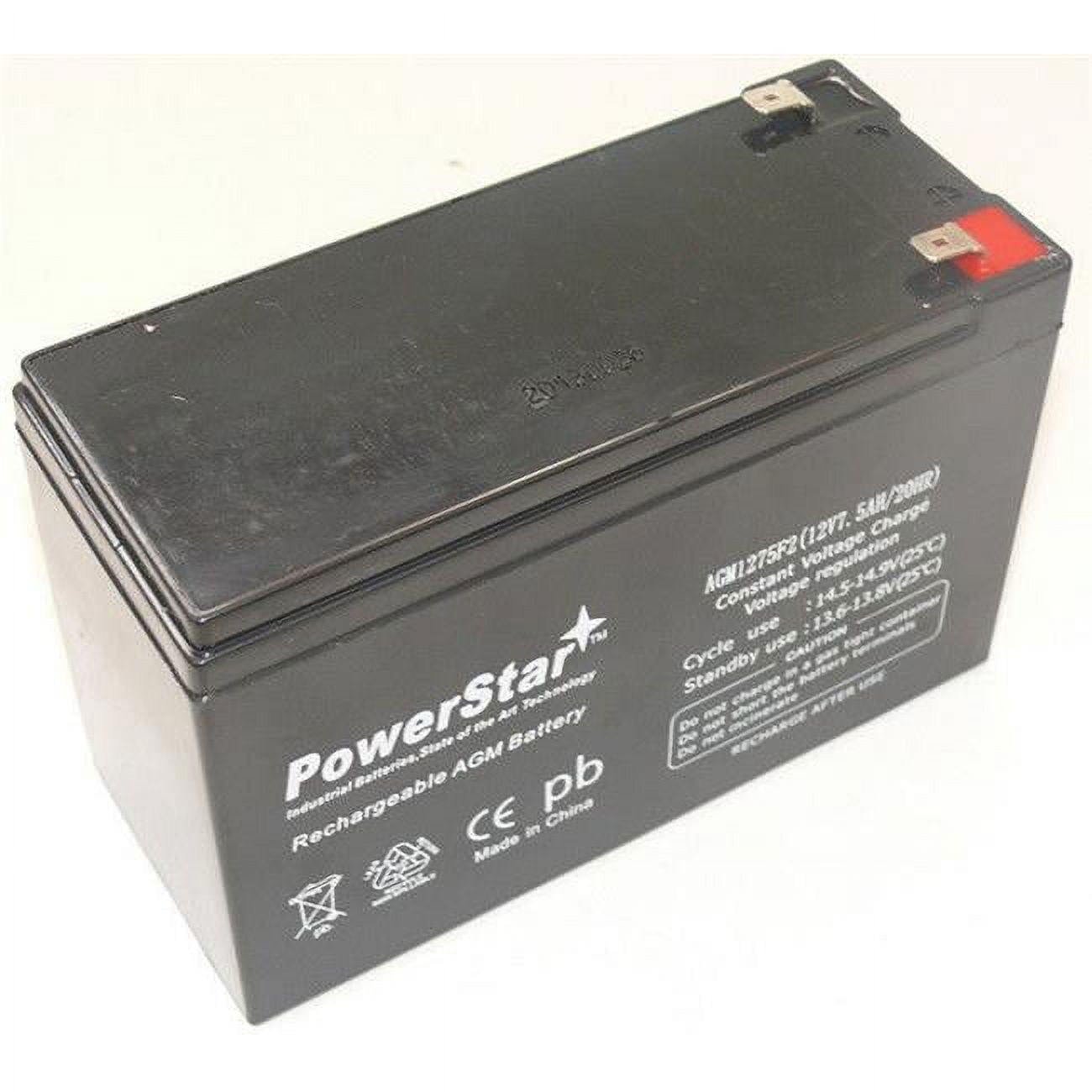 PowerStar AGM1275F2-29 B & B Battery BP7-12 Replacement Battery 12V, 7 ...