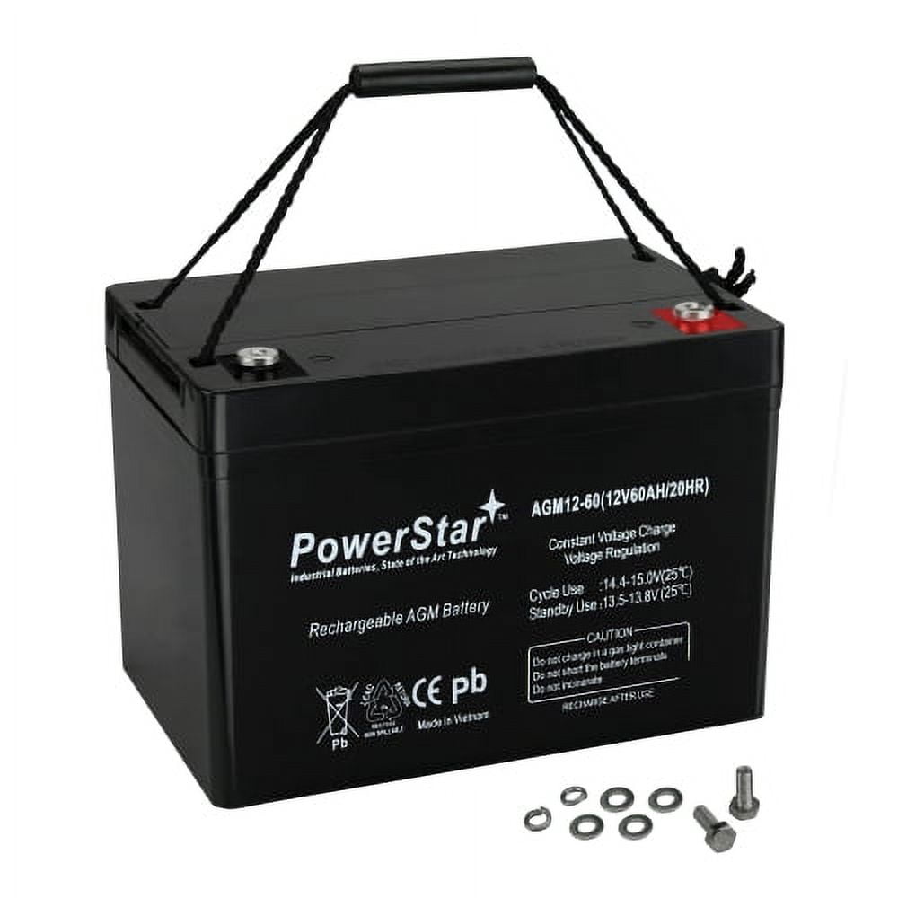 PowerStar 12V 60Ah Gr.34 Battery - High Performance, AGM, Maintenance ...