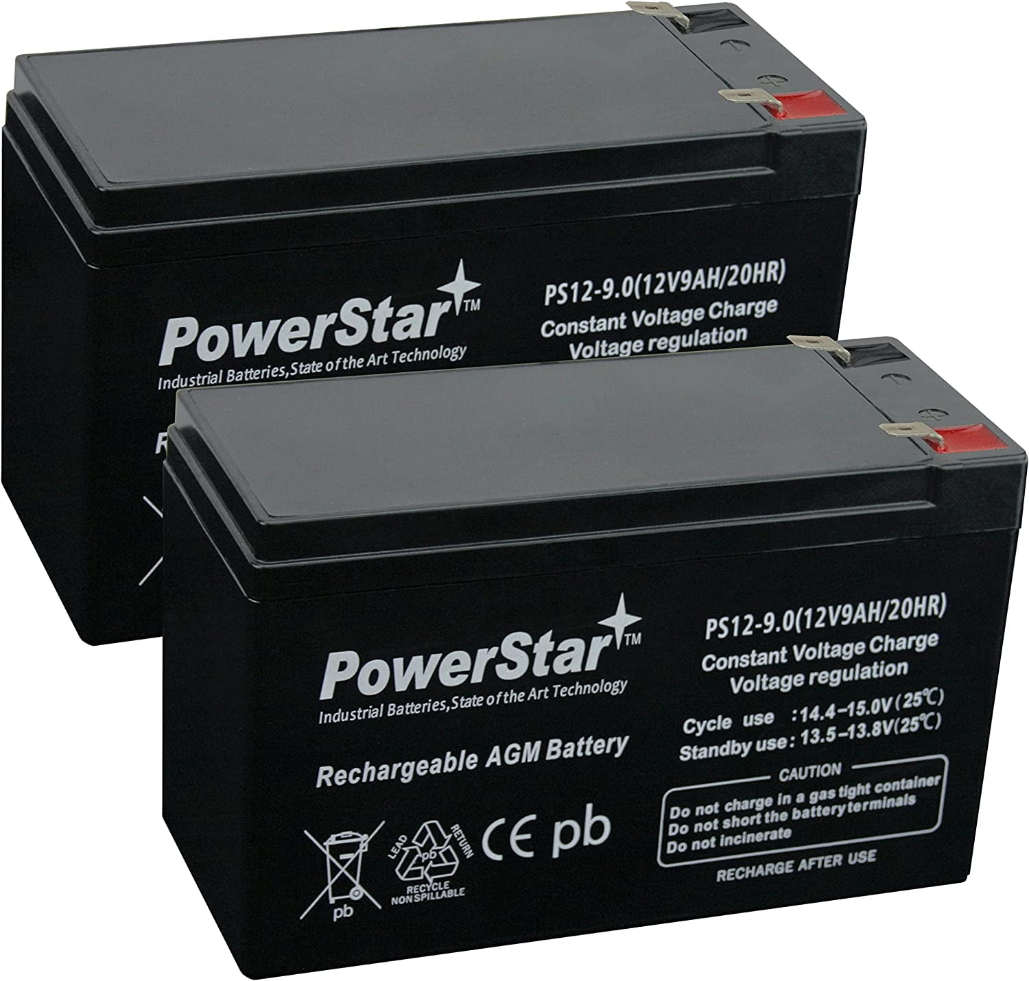 PowerStar Brand-12V 9AH UPGRADED FROM 7Ah Battery Replacement for Razor ...