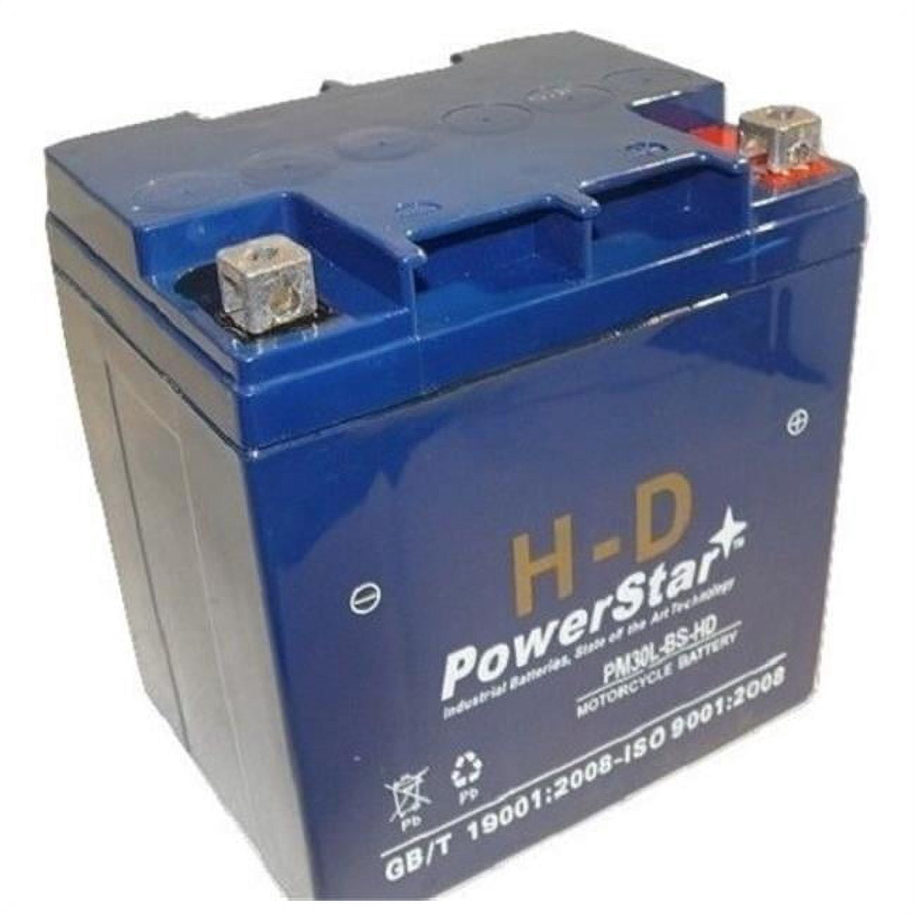 PowerStar PM30L-BS-HD-12 Harley-Davidson Yix30L Yb30L-B Battery ...