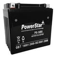 PowerStar Motorcycle, UTV & ATV Battery PS-14BS-36, Replaces YTX14-BS ...