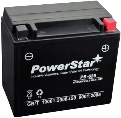 PowerStar PS-625 Replaces ET16L T16L AGM Motorcycle and ATV 12V Battery ...