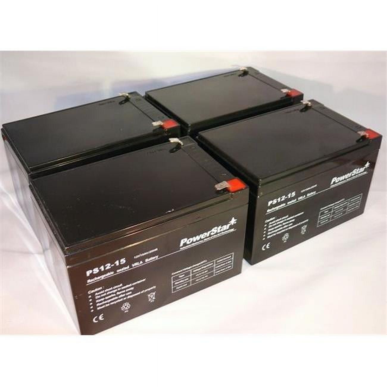 PowerStar PS12-15-4Pack 4 Pack 12V 15Ah Sla Battery Replaces Gp12120 Ps ...