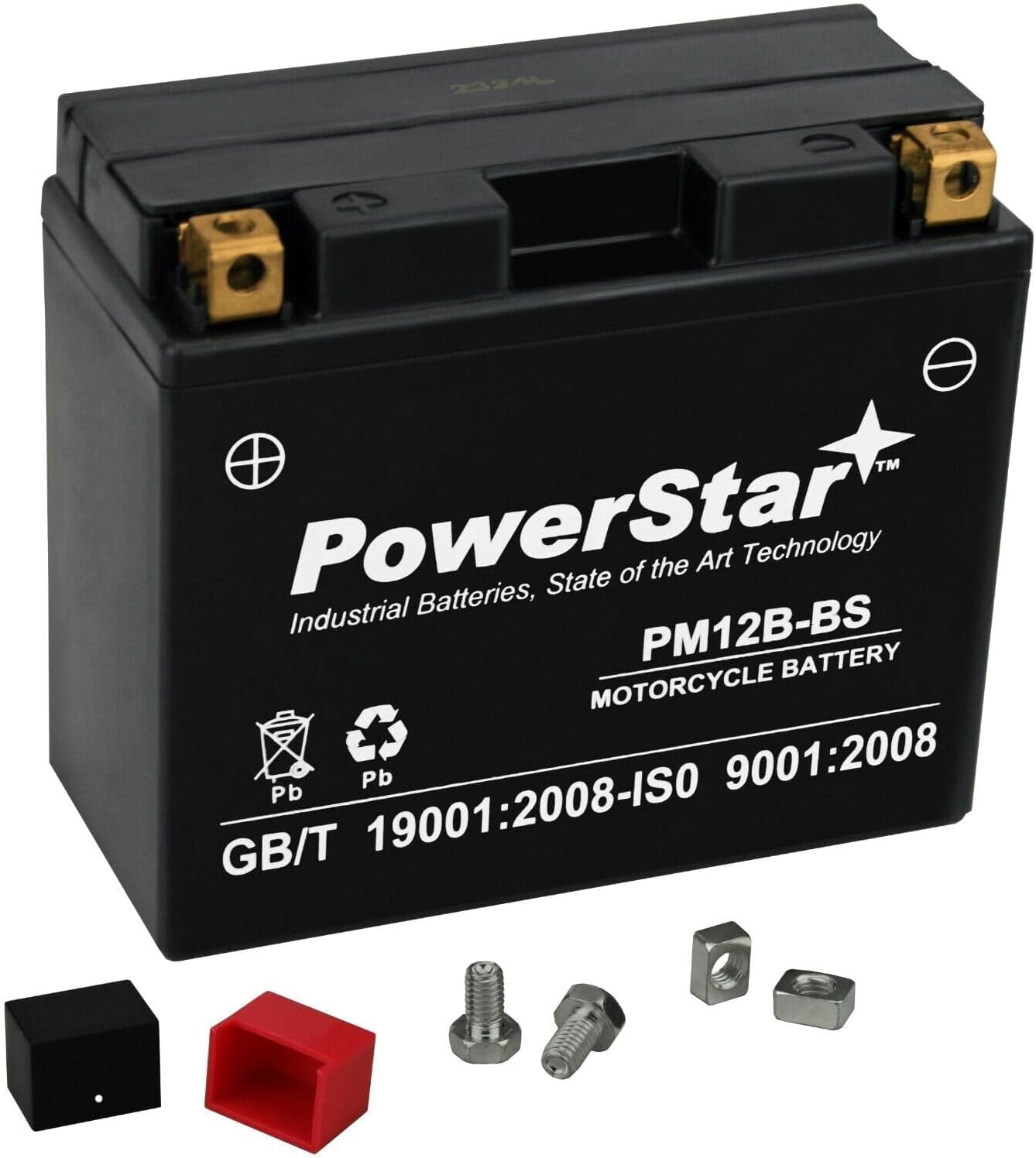 PowerStar PS12B-BS Replaces CT12B-4 GT12B-4 YT12B-4 YT12B-BS Sealed AGM ...