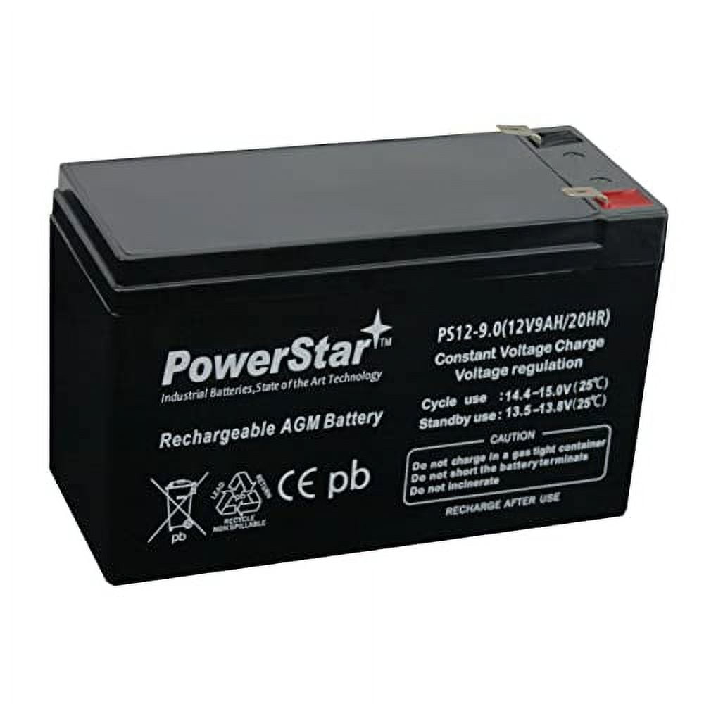 PowerStar Replacement 12V 9AH SLA Battery (Replaces: RBC17, CP1290, HR9 ...