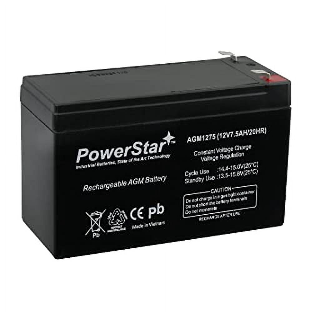 PowerStar YT-1270-F2 12 Volts 7.5 AH Battery - HIGH RATE - - Walmart.com
