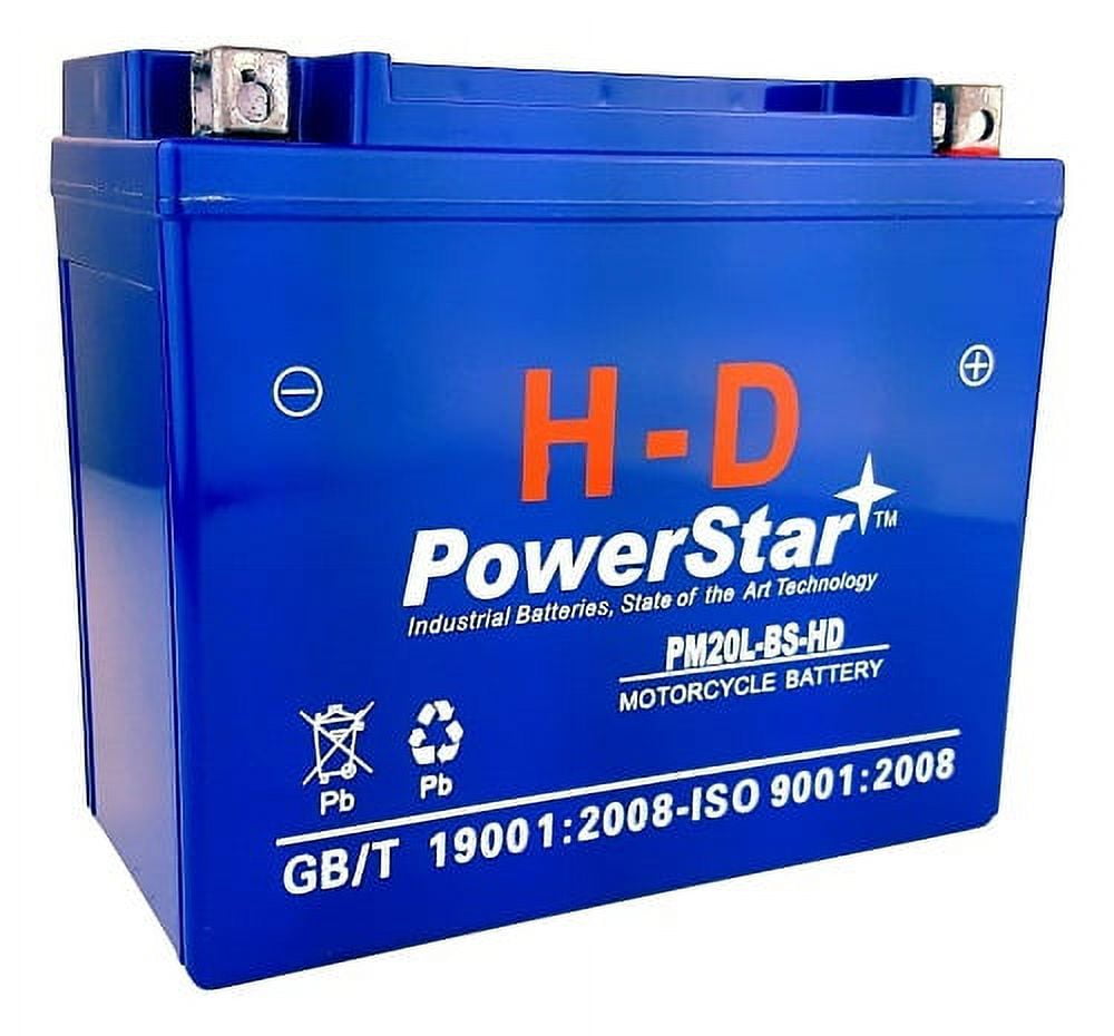 PowerStar Replacement YTX20L-BS Battery for Harley Davidson FXDL Dyna ...