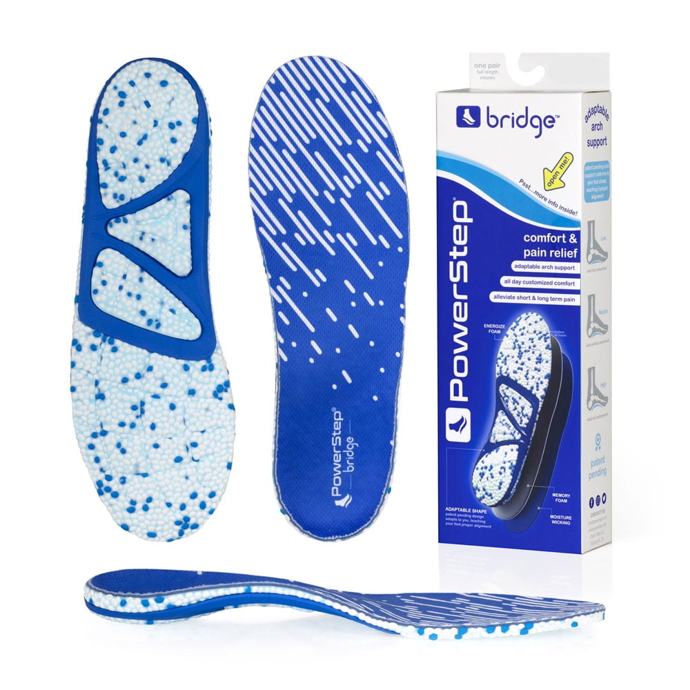 PowerStep Bridge Arch Support Insoles for Men & Women, Memory Foam ...