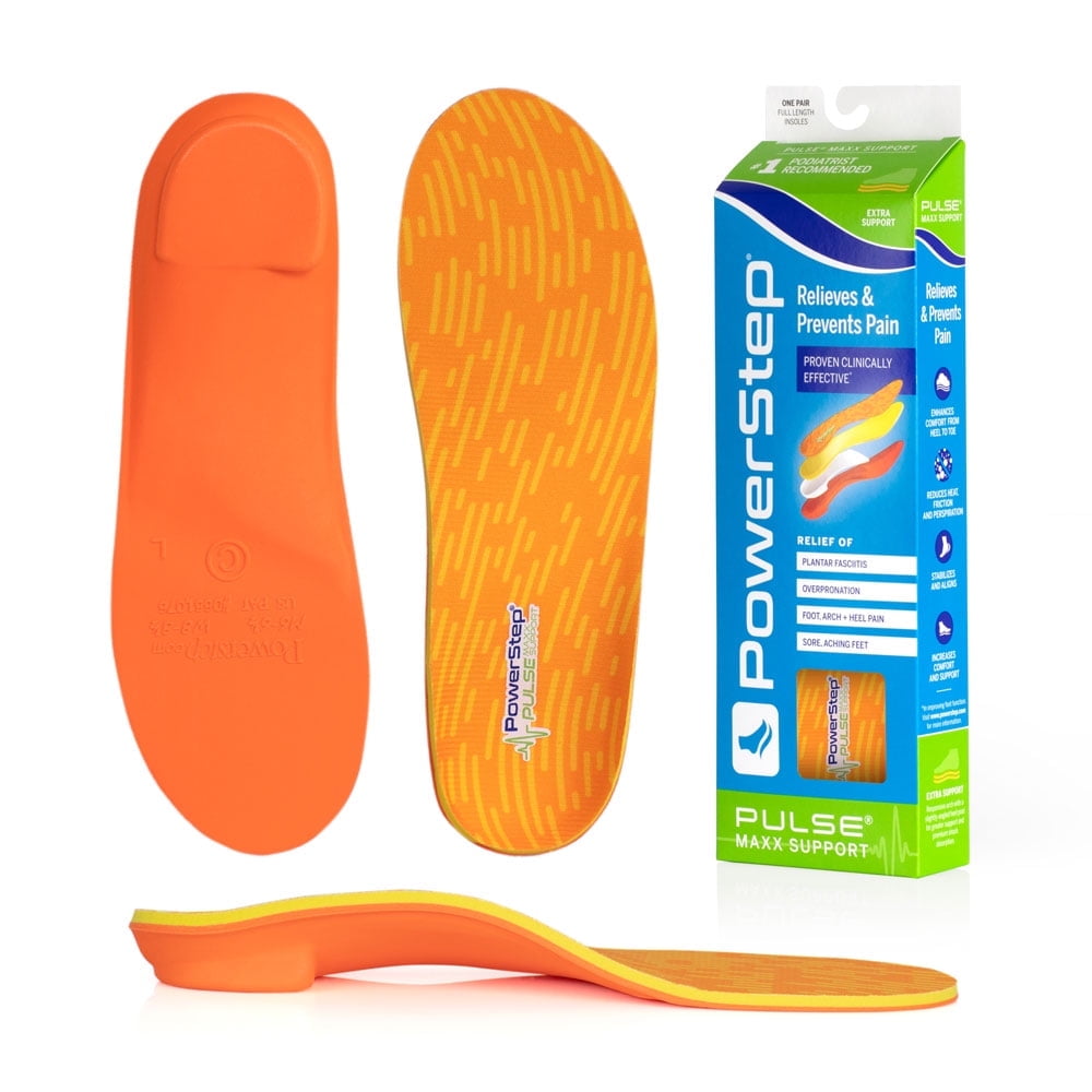 PowerStep PULSE Maxx Support Orthotic Running Shoe Inserts, Full Length ...