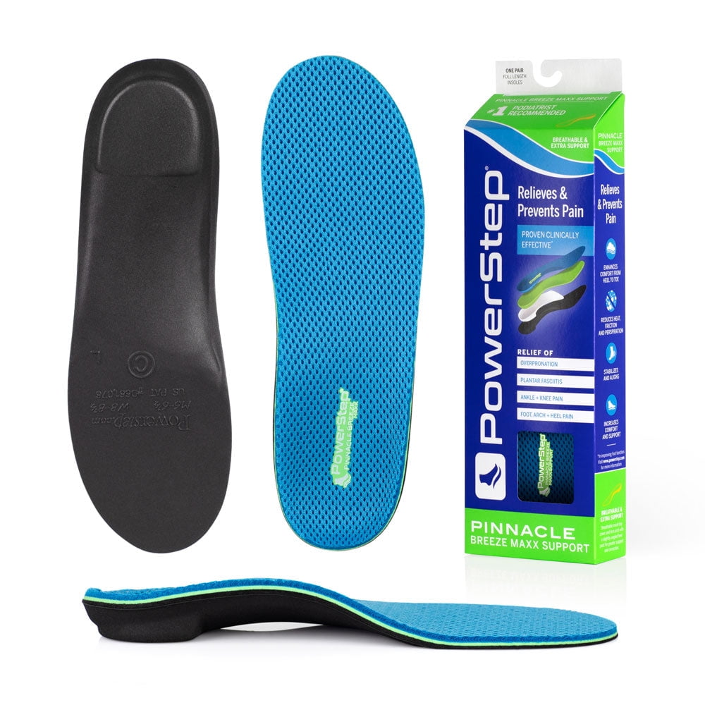 PowerStep Pinnacle Breeze Maxx Support Full Length Orthotic Shoe ...