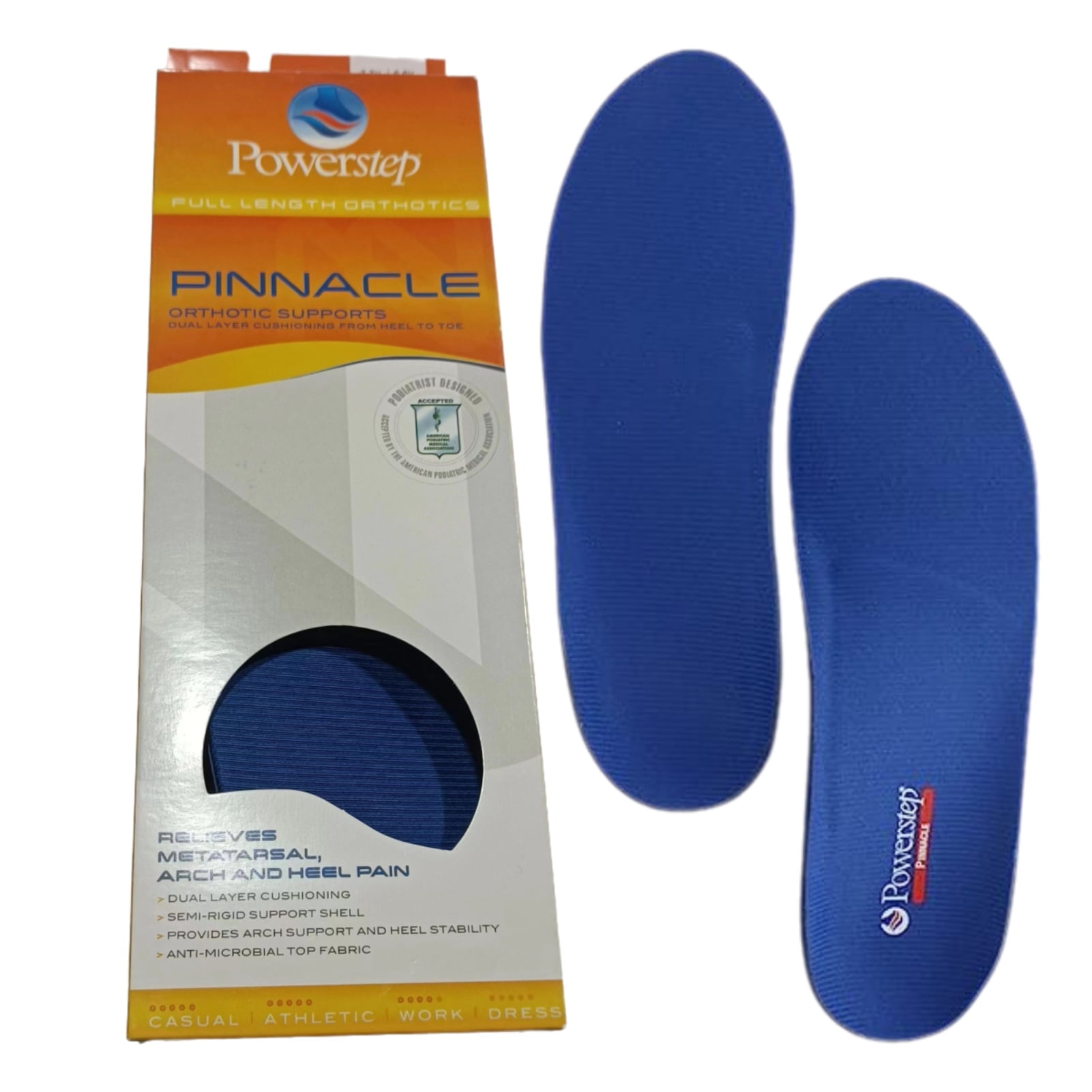 PowerSte.p Pinnacle Insoles - Orthotics for Plantar Fasciitis Relief ...