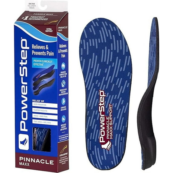 PowerStep Pinnacle Maxx Support Full Length Orthotic Shoe Insoles with ...