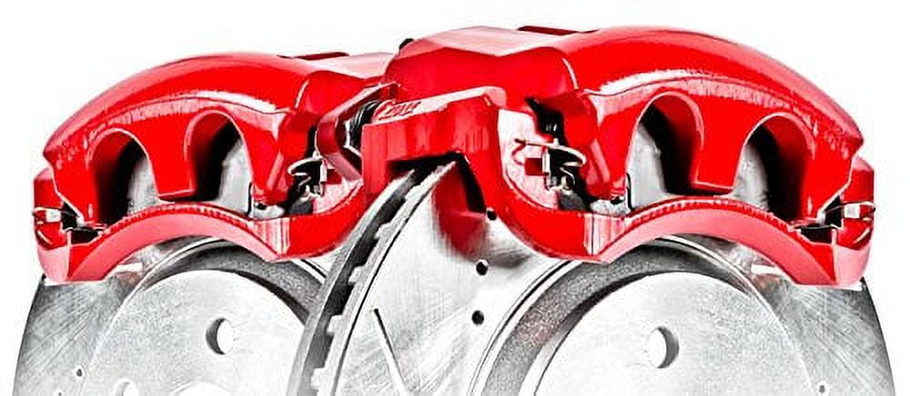 PowerStop S3194 Front Pair of Red Powder Coated Brake Calipers ...