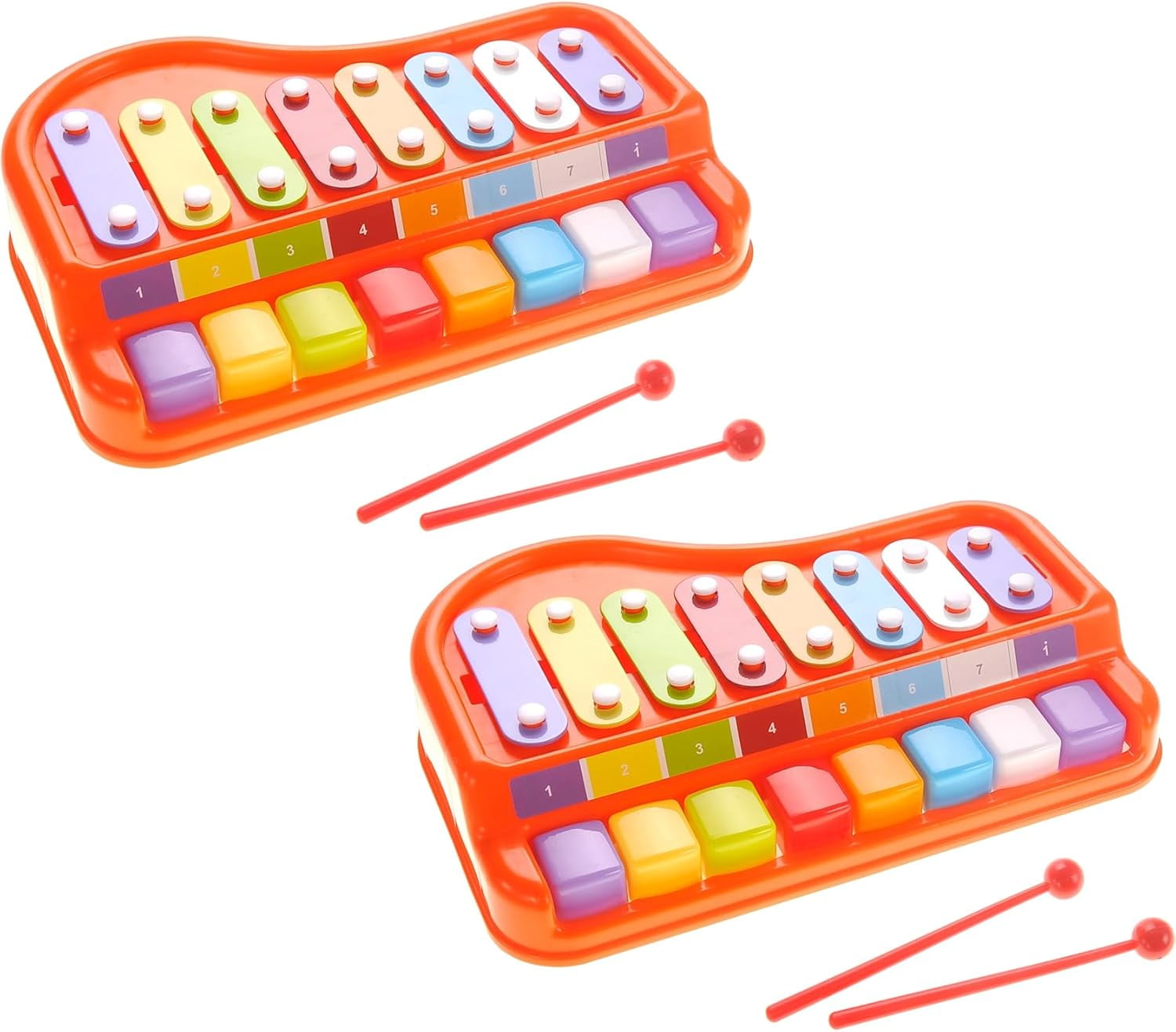 PowerTRC 2 Sets 2in1 Large 12" X 8" Baby Piano Xylophone Toy for ...
