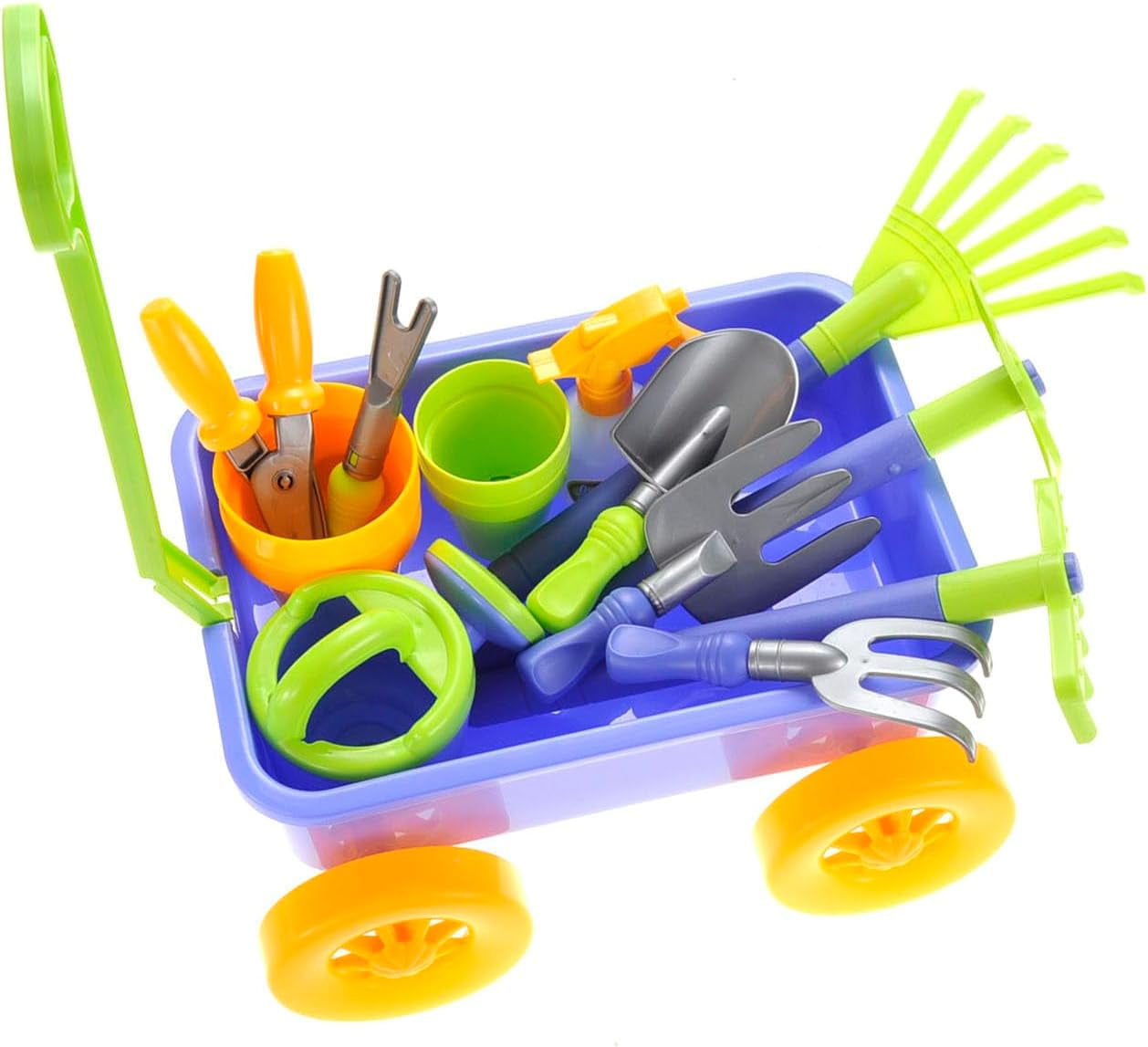 PowerTRC 2 Sets of Garden Wagon & Gardening Tools Outdoor Toy Set for ...