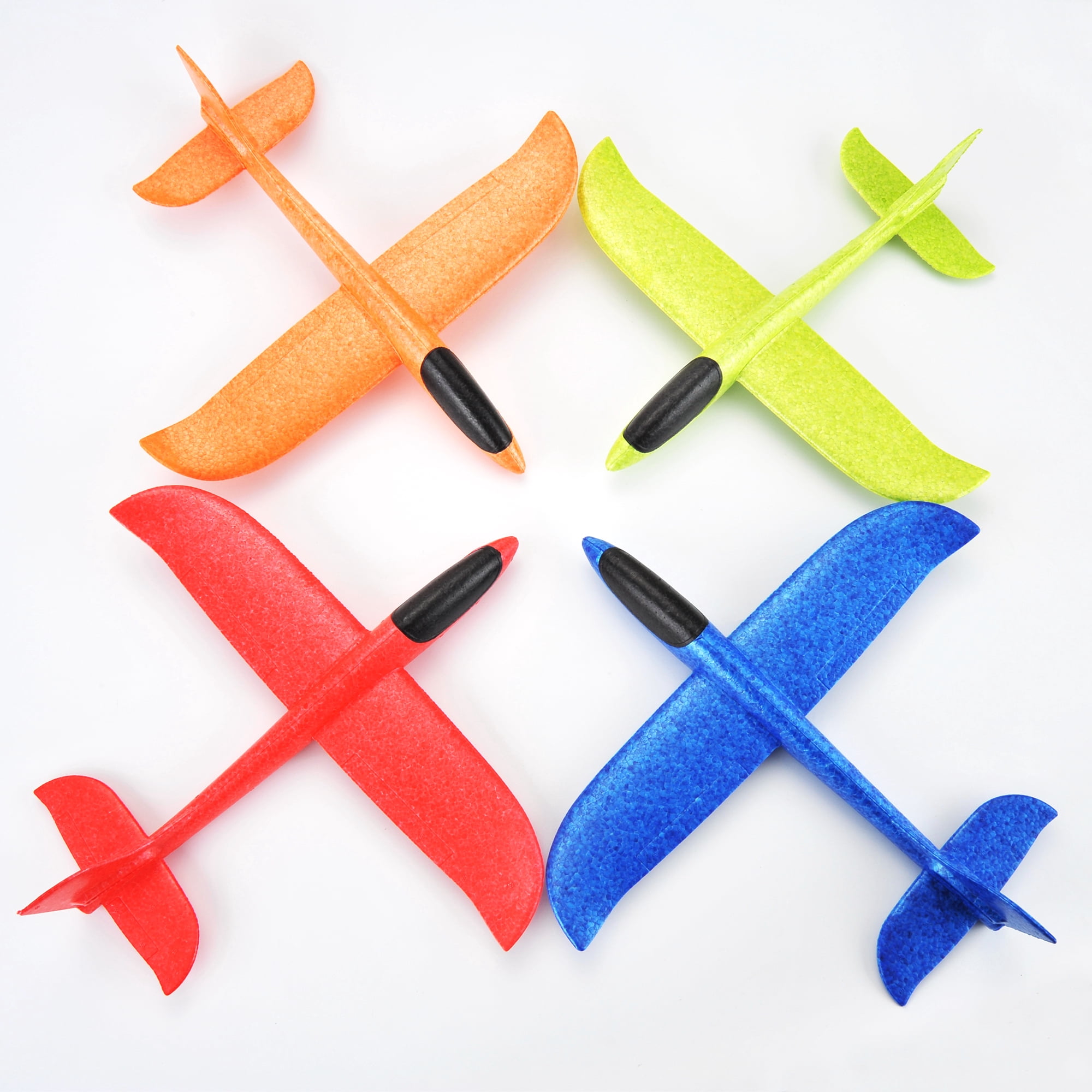 PowerTRC 4 Pack Large 17.5” Foam Airplanes for Kids, 2 Flight Modes ...