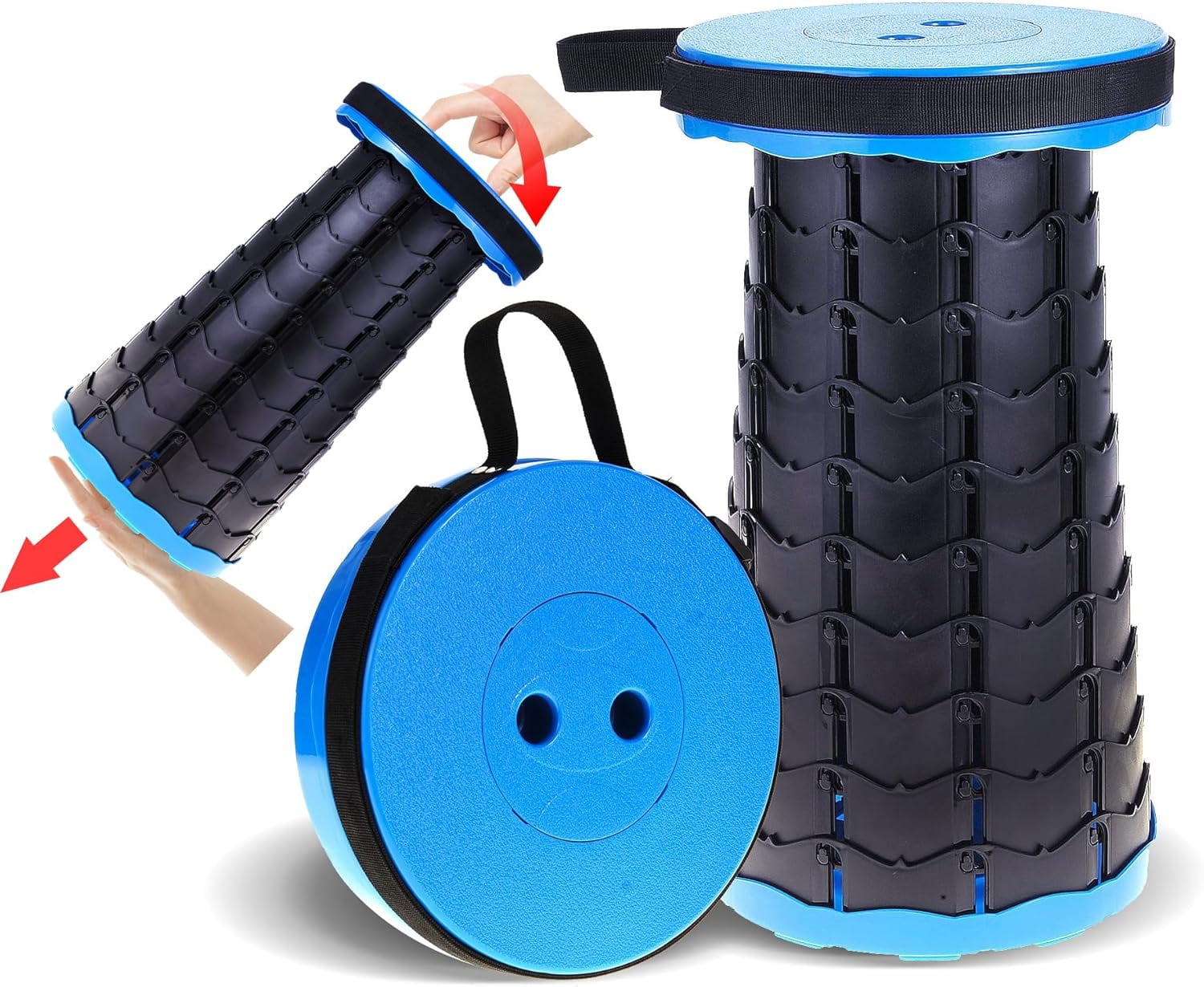 PowerTRC Upgraded Collapsible Stool for Adults, Foldable Portable ...