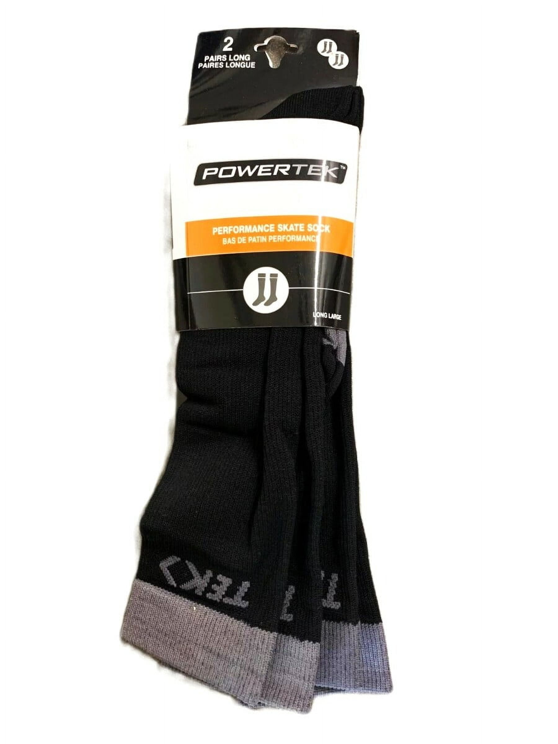 PowerTek v3.0 Hockey Compression Performance Long Skate Socks - (2 ...