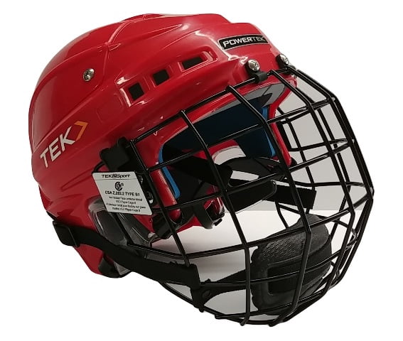 PowerTek v3.0 TEK Adjustable Ice Hockey Player Helmet with Cage ...