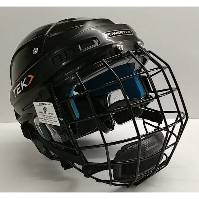 PowerTek v3.0 TEK Ice Hockey Player Helmet with Cage, Adjustable ...