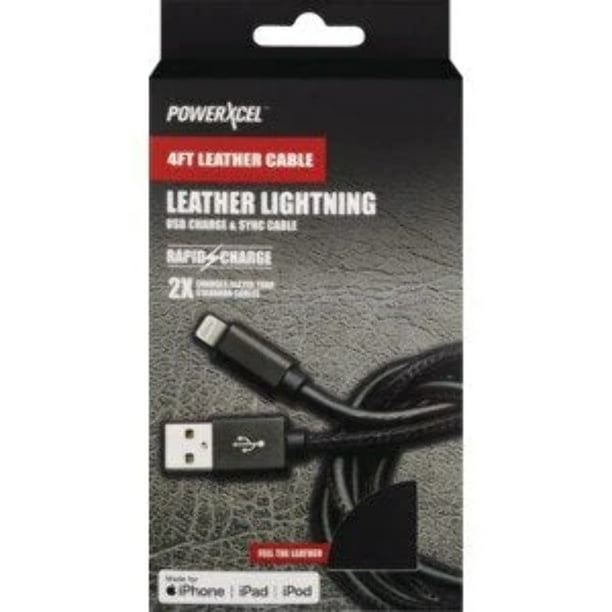 PowerXcel Leather Cable - Black Color - Walmart Business Supplies