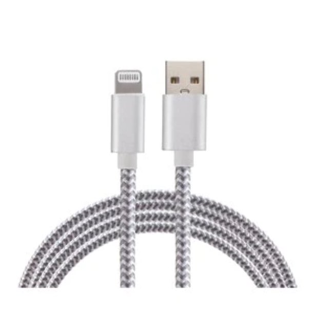 PowerXcel Rapid Charge Braided Lightning Cable, 10 Ft, Silver | CVS ...