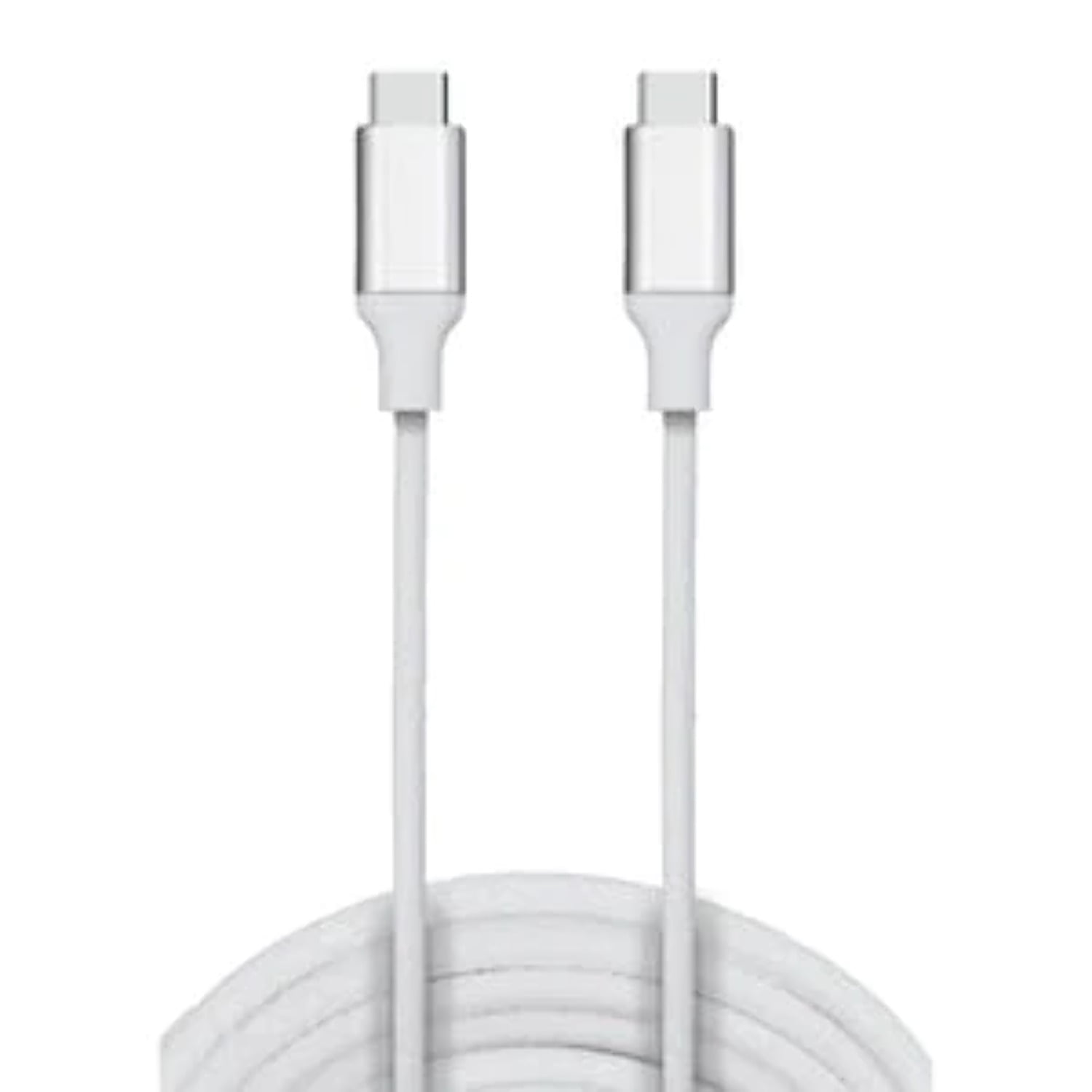 PowerXcel Type C to Type C Ultra Durable Charge and Sync Cable, White ...