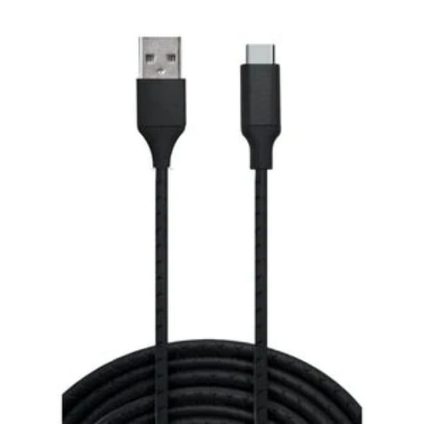 PowerXcel USB-a to Type C Ultra Durable Charge and Sync Cable, Black ...