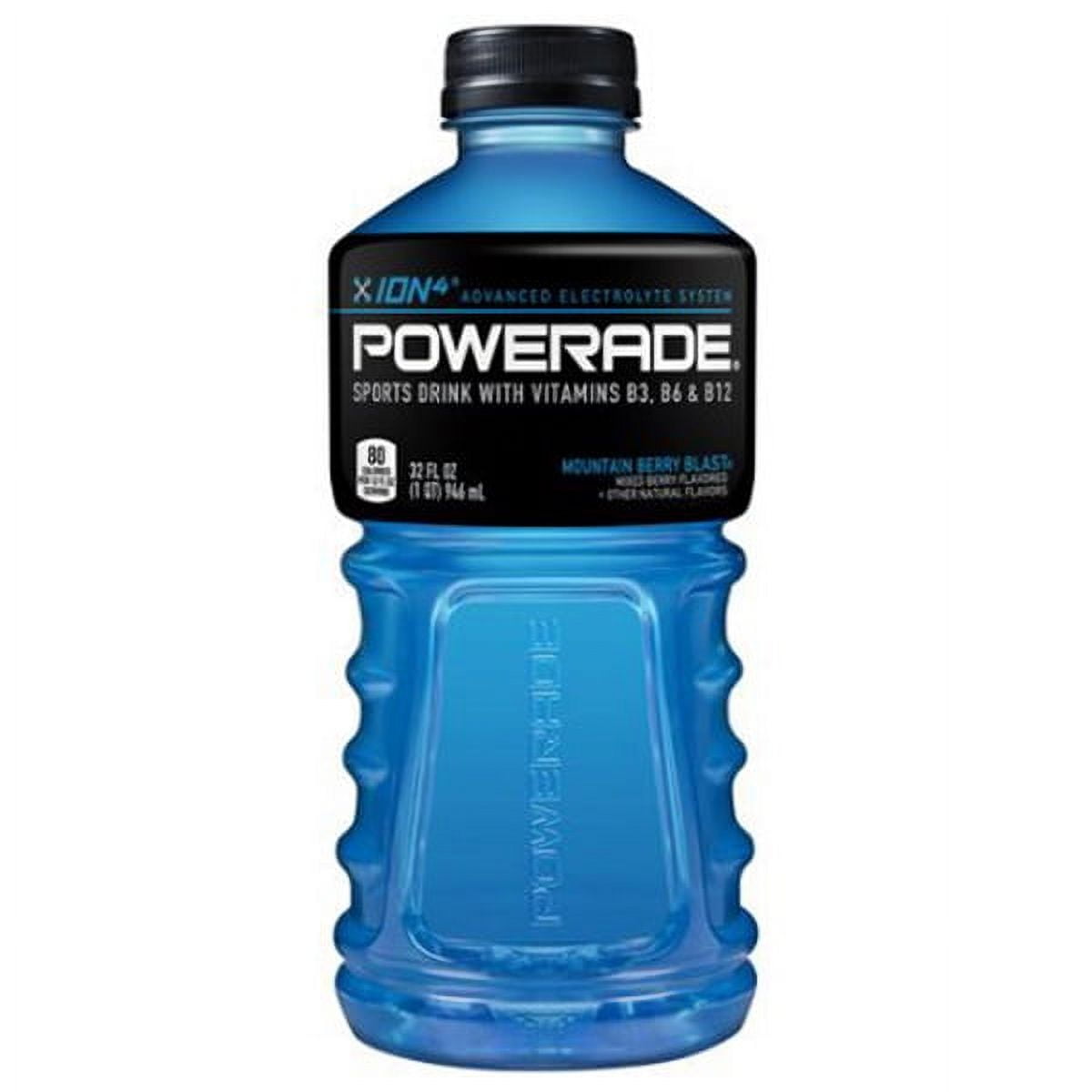 Powerade Mountain Berry Blast Sports Drink 32 oz Plastic Bottles - Pack ...