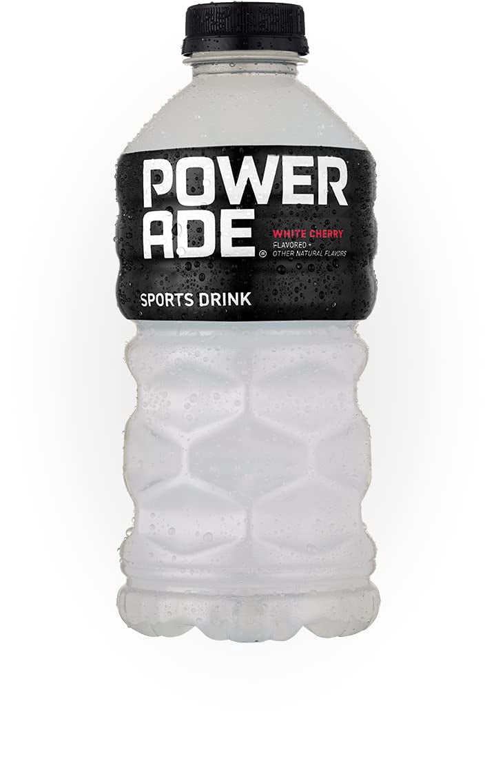 Powerade White Cherry Bottles, 28oz, 12 Pack, with Vitamin C and B12 ...