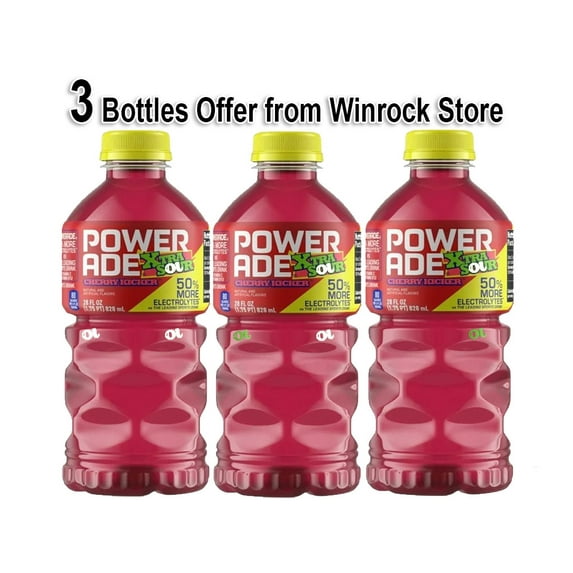 Powerade Xtra Sour Cherry 28 fl oz Plastic Bottle (3 Bottles Offer ...