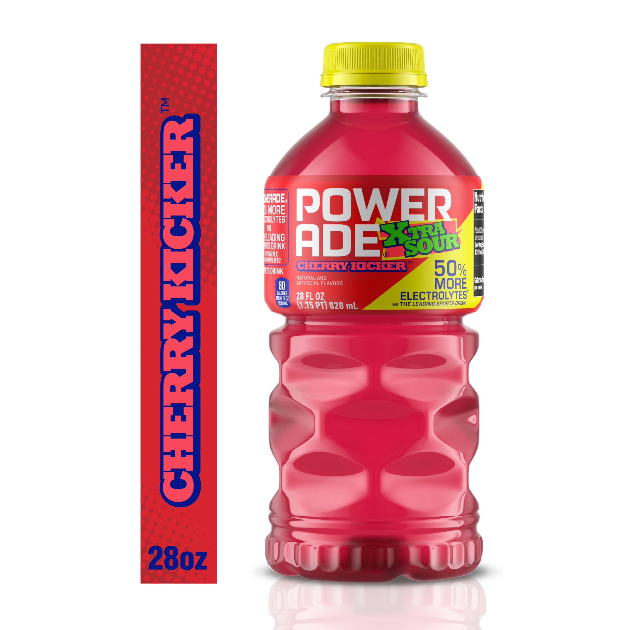 POWERADE XTRA SOUR Cherry Kicker Electrolyte Sports Drink, 28 fl oz ...