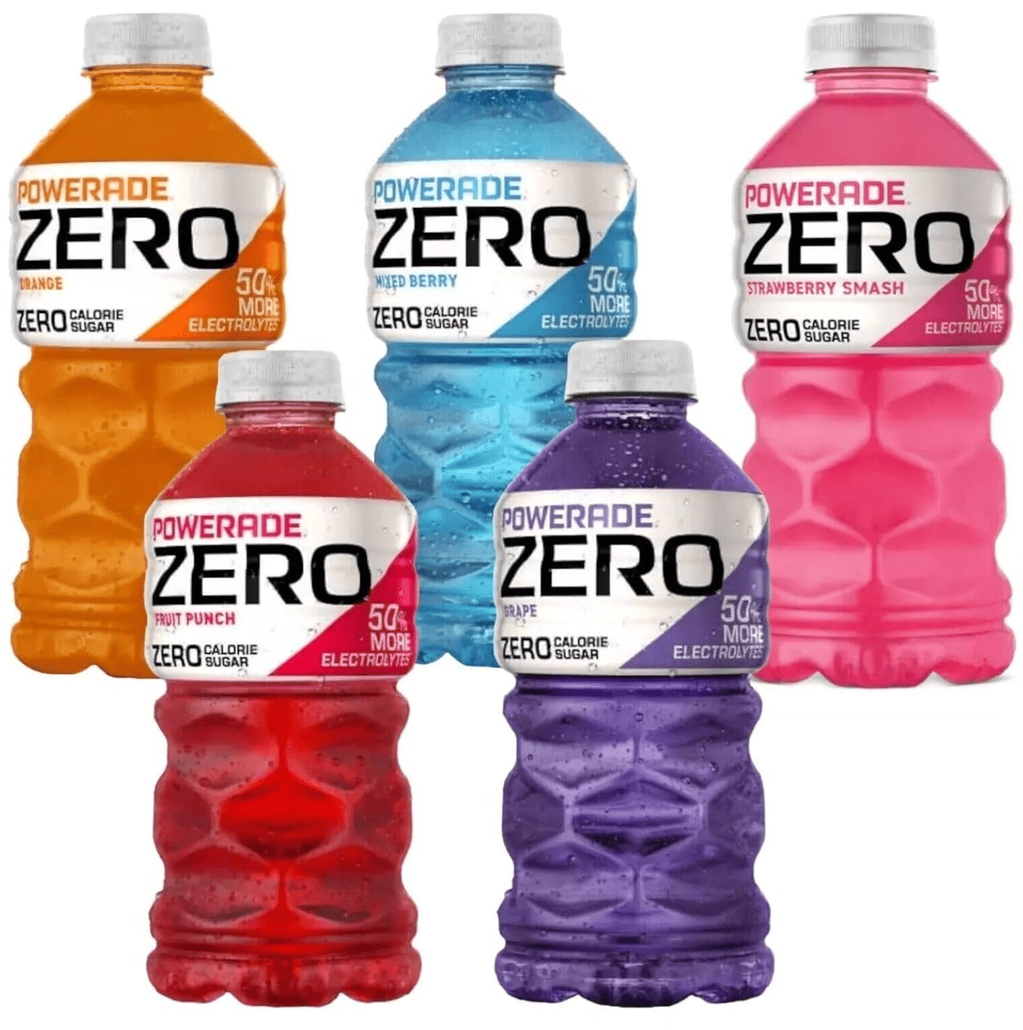 Powerade Zero, Sports Drink, 28 oz 5 pk, Variety, Electrolytes ...