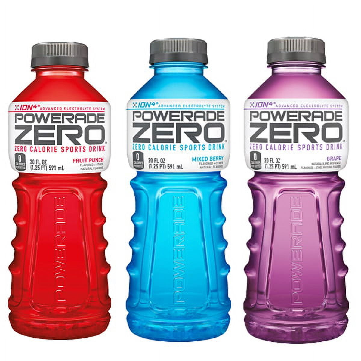 Powerade Zero Calorie Sports Drink Variety Pack 20 oz Plastic Bottles ...