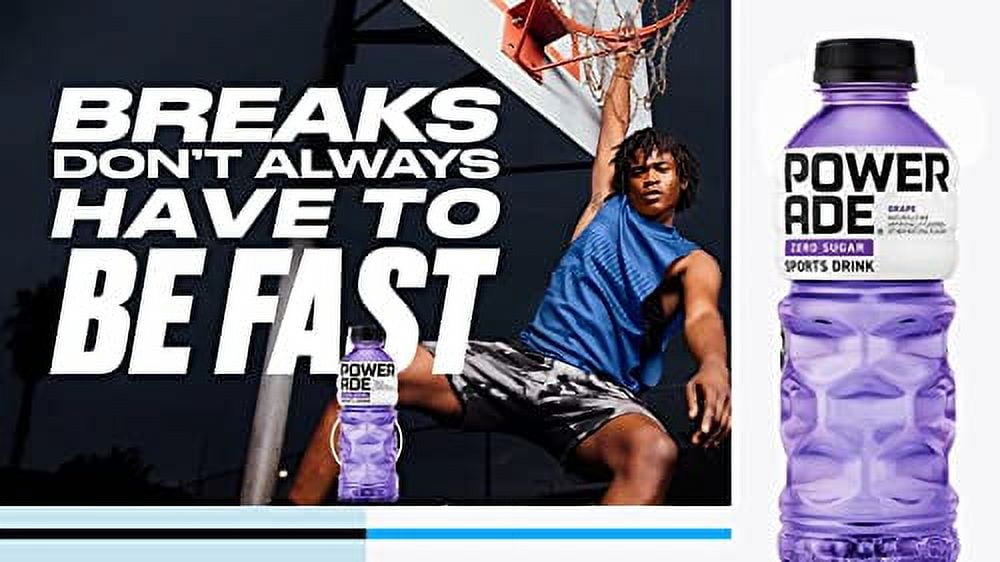Powerade Zero Purple Grape, Zero Calorie Sports Drink, 20oz Bottle ...