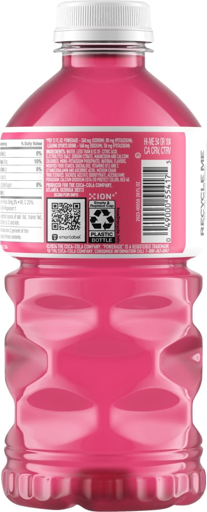 Powerade Zero Electrolyte Drink, Strawberry Smash, 28 fl oz, Pack of 2 ...