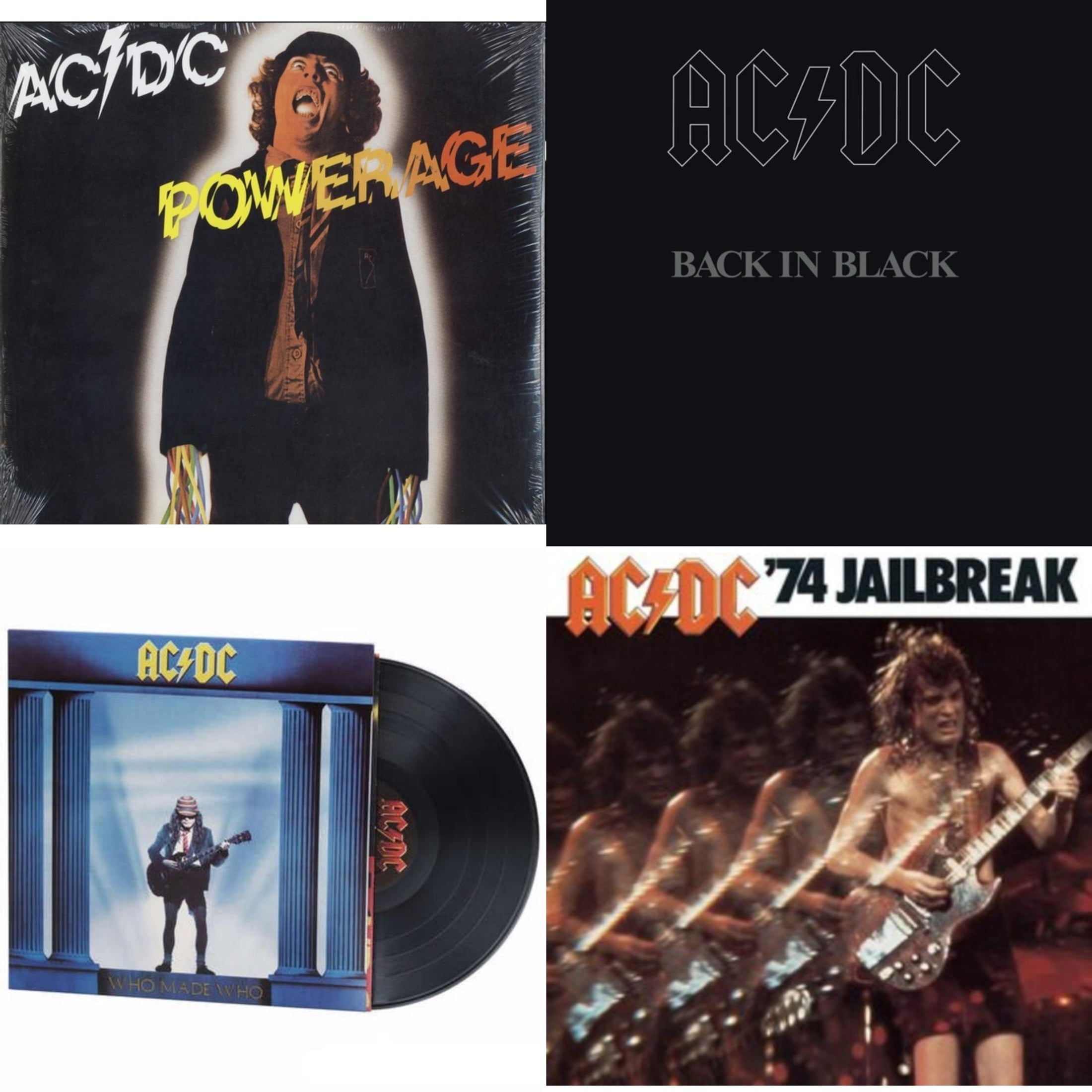 Powerage (180G) & Back In Black (180G) & Who Made Who (180G) & 74 ...