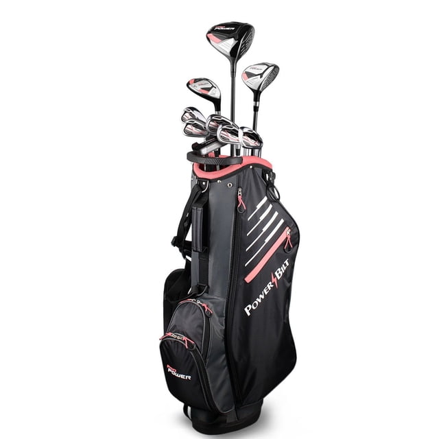 Powerbilt Pro Power Complete Golf Club Set for Tall Women with Stand ...