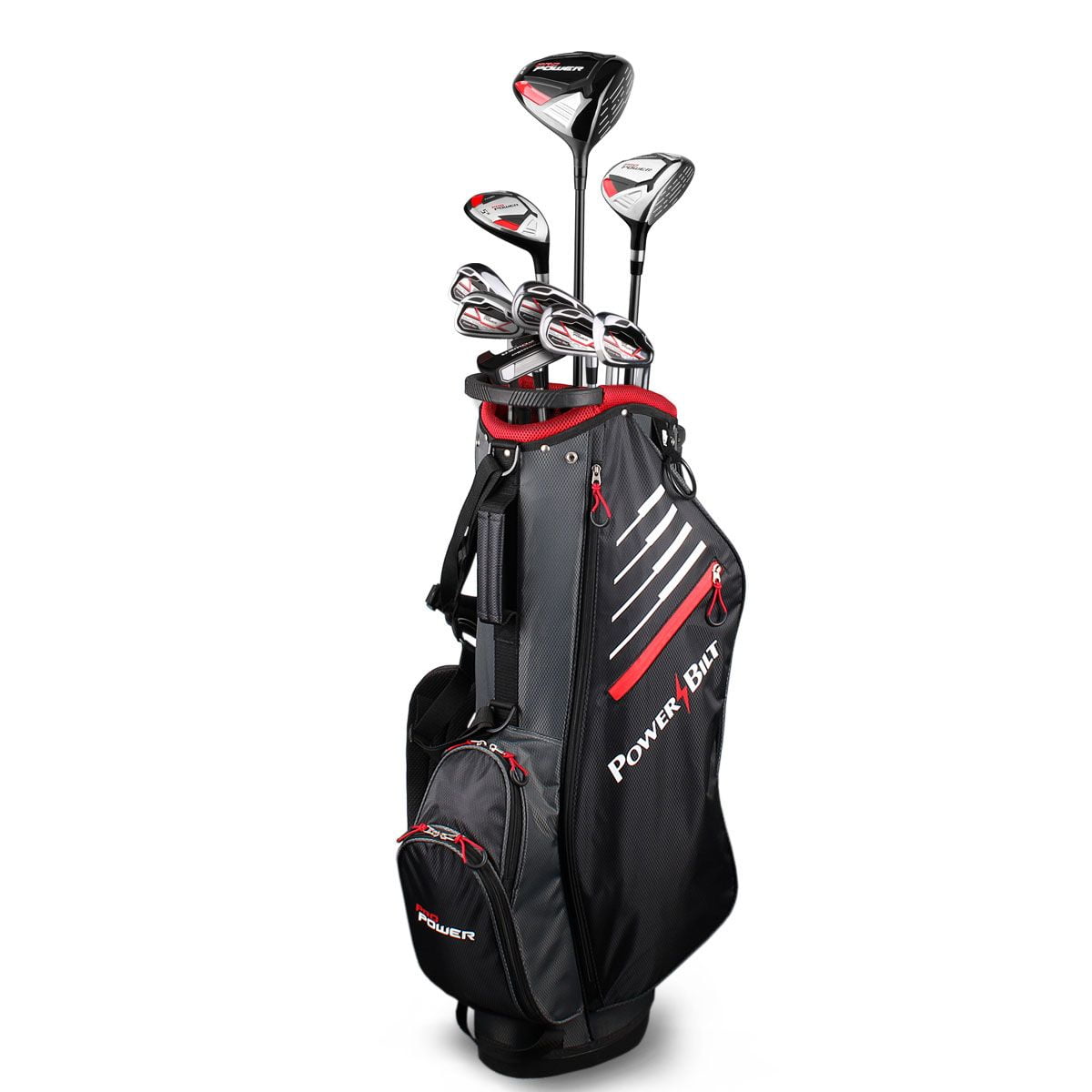 Powerbilt Pro Power Complete Graphite Golf Club Set for Men with Stand ...