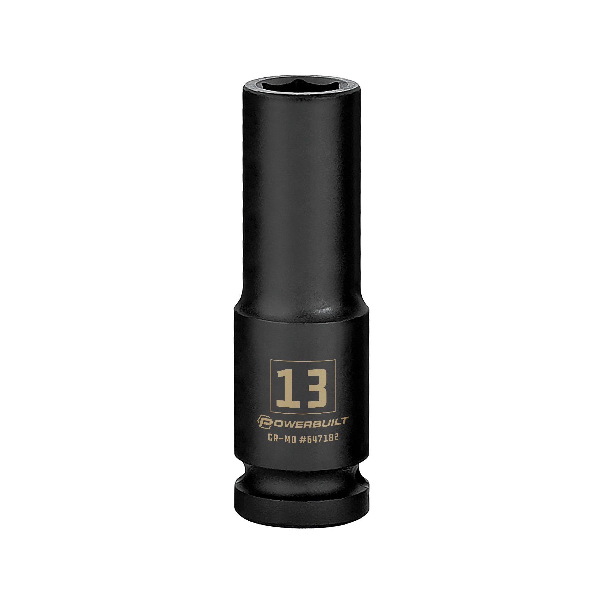 Powerbuilt 1/2 Inch Drive x 13 MM 6 Point Deep Impact Socket - 647182 ...