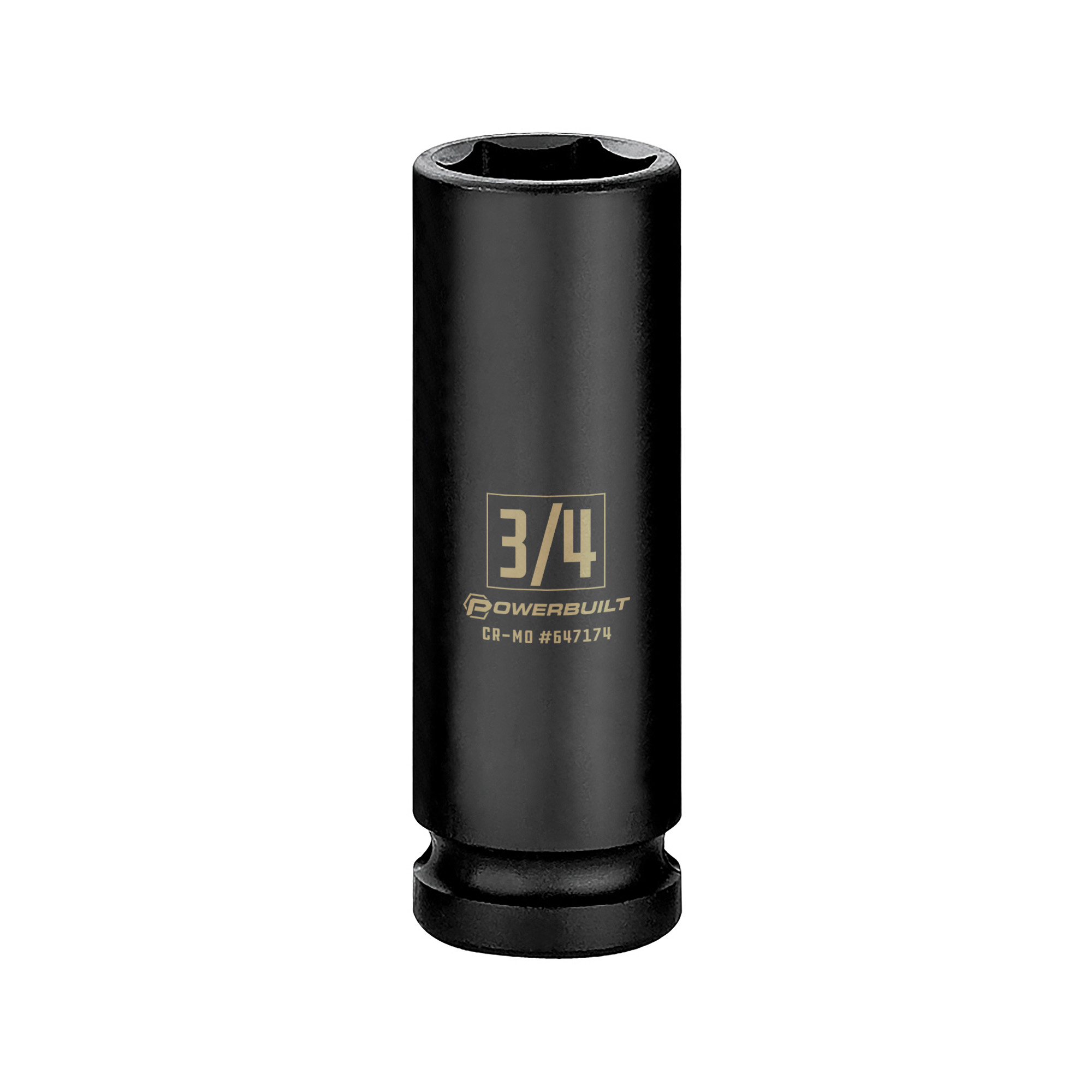 Powerbuilt 1 2 Inch Drive X 3 4 Inch 6 Point Deep Impact Socket powerbuilt-1-2-inch-drive-x-3-4-inch-6-point-deep-impact-socket