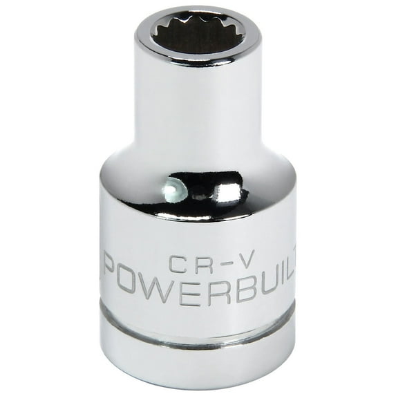 Powerbuilt 1/2 Inch Drive x 8 MM 12 Point Shallow Socket - 641763 ...