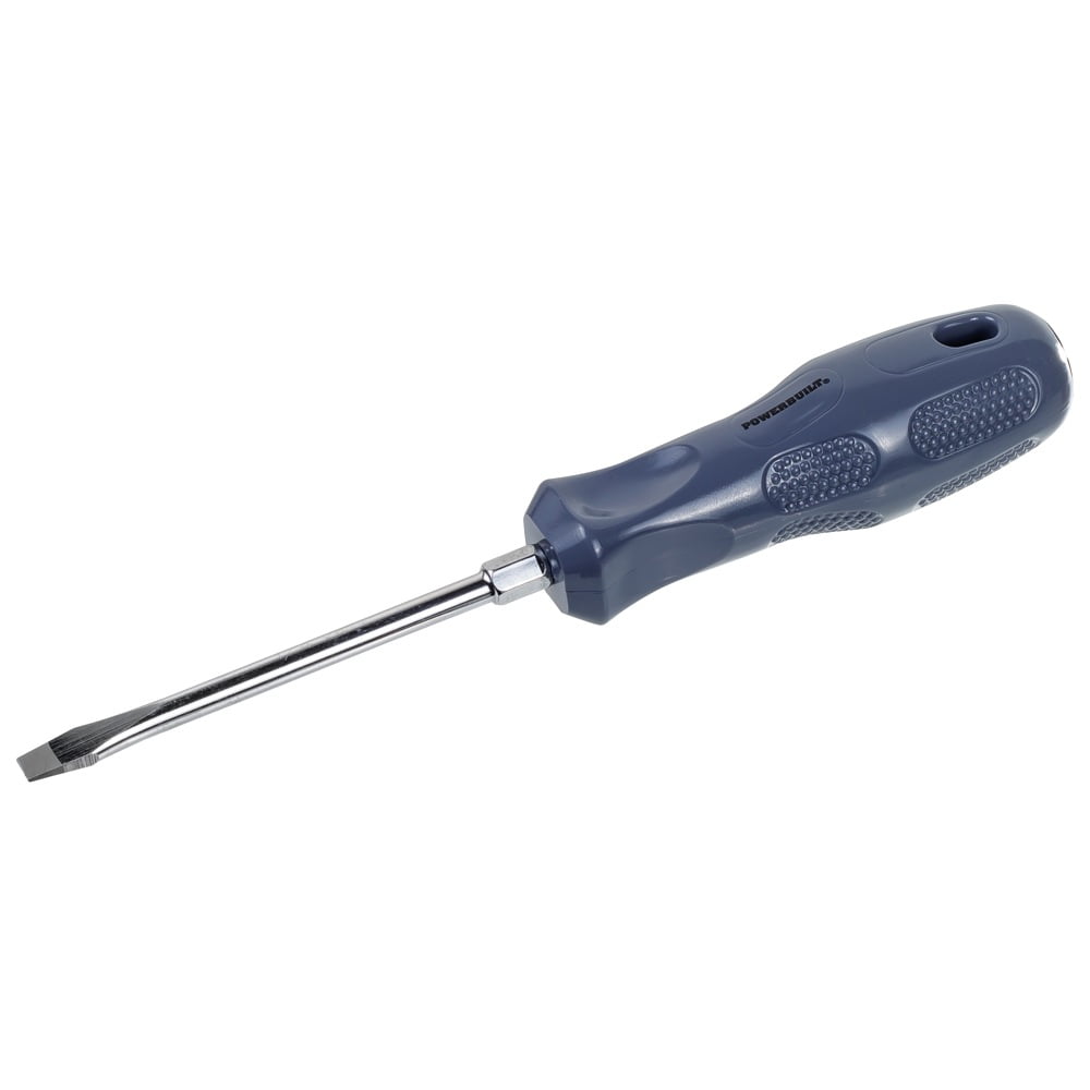 Powerbuilt 1/4 x 4 Inch Slotted Screwdriver with Acetate Handle ...
