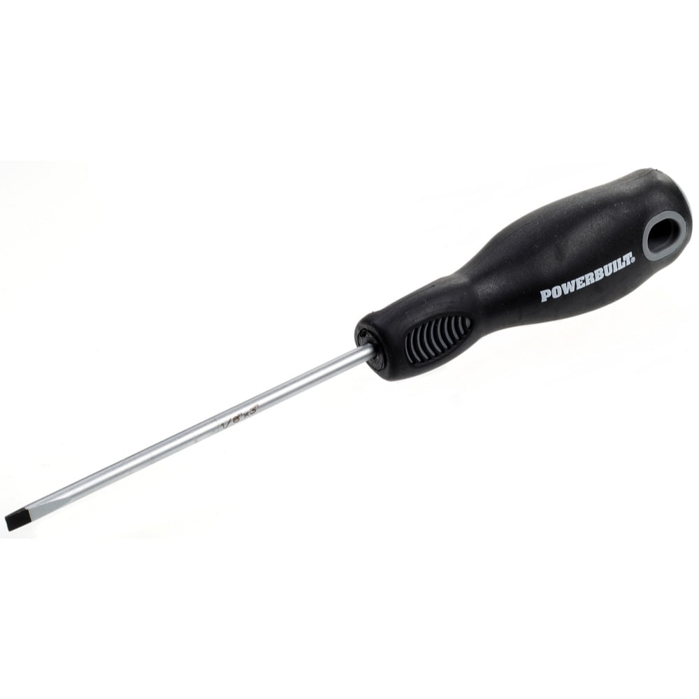 Powerbuilt 1/8" X 3" SLOTTED SCREWDRIVER (INJ HNDL) - 646130 - Walmart.com